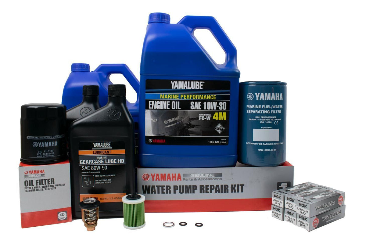 Yamaha 300 Hour Service Maintenance Kit W Yamalube 10W-30 VF200 VF225 ...