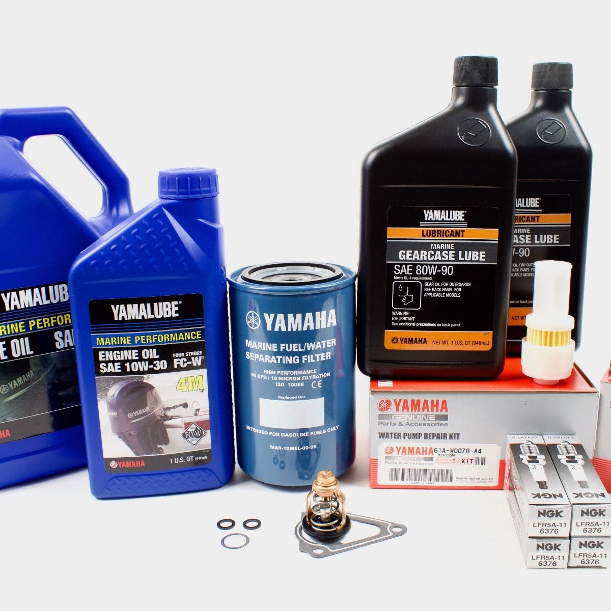 Yamaha 300 Hour Service Maintenance Kit - Yamalube 10W-30 - F150 - 200 ...