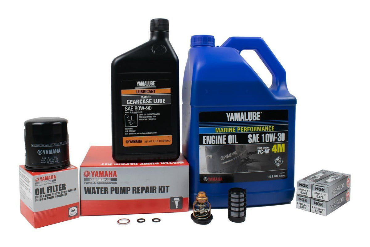 Yamaha 300 Hour Service Maintenance Kit - Yamalube 10W-30 - F90 - 2003 ...