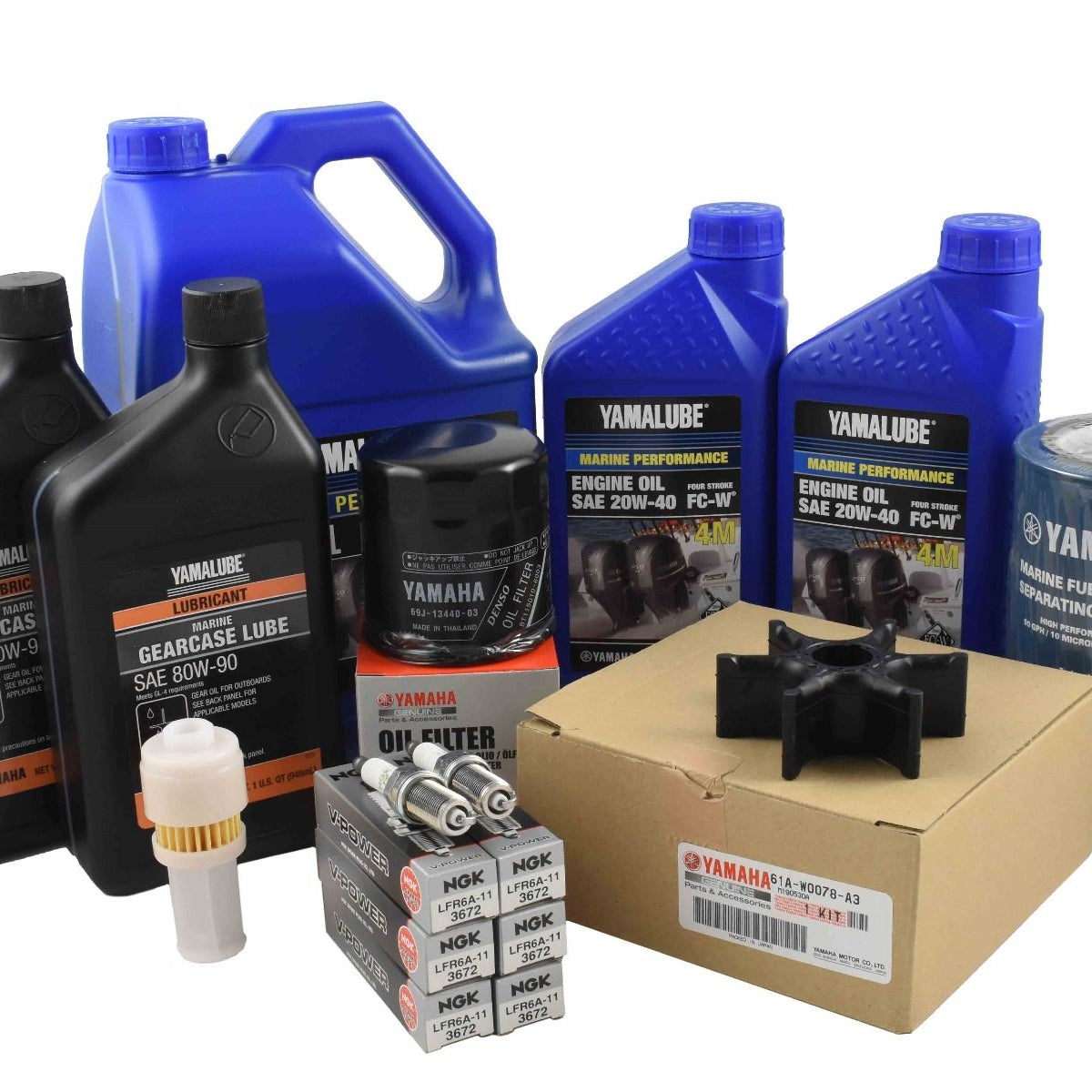 Yamaha 100 Hour Service Maintenance Kit W Cooling Yamalube 20W-40 F200 ...