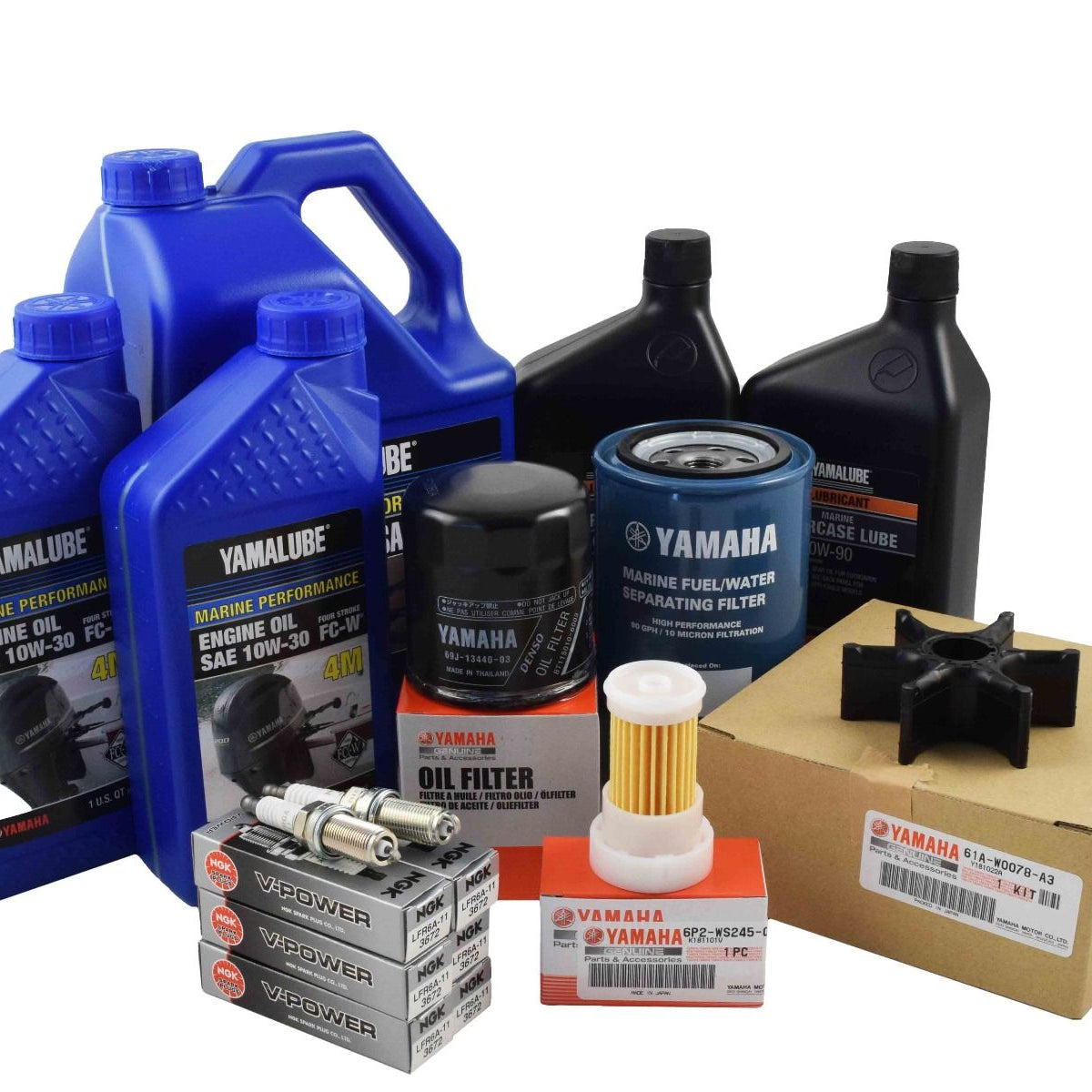 Yamaha 100 Hour Service Maintenance Kit W Cooling Yamalube 10W-30 F250 ...
