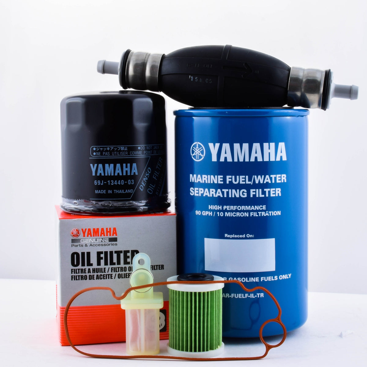 Yamaha Oil Fuel VST Filter w/ Primer Bulb Kit - F200, F225, F250 - 3.3 ...