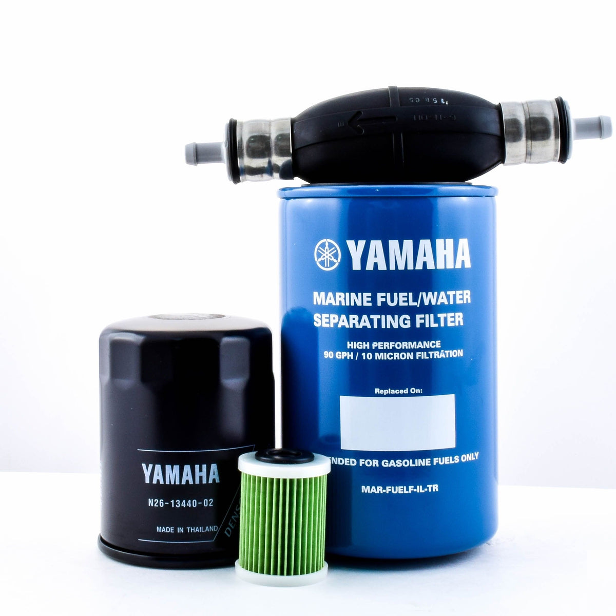 Yamaha Oil Fuel Filter Kit w/ Primer Bulb - F225, F250, F300 - 4.2L V6 ...