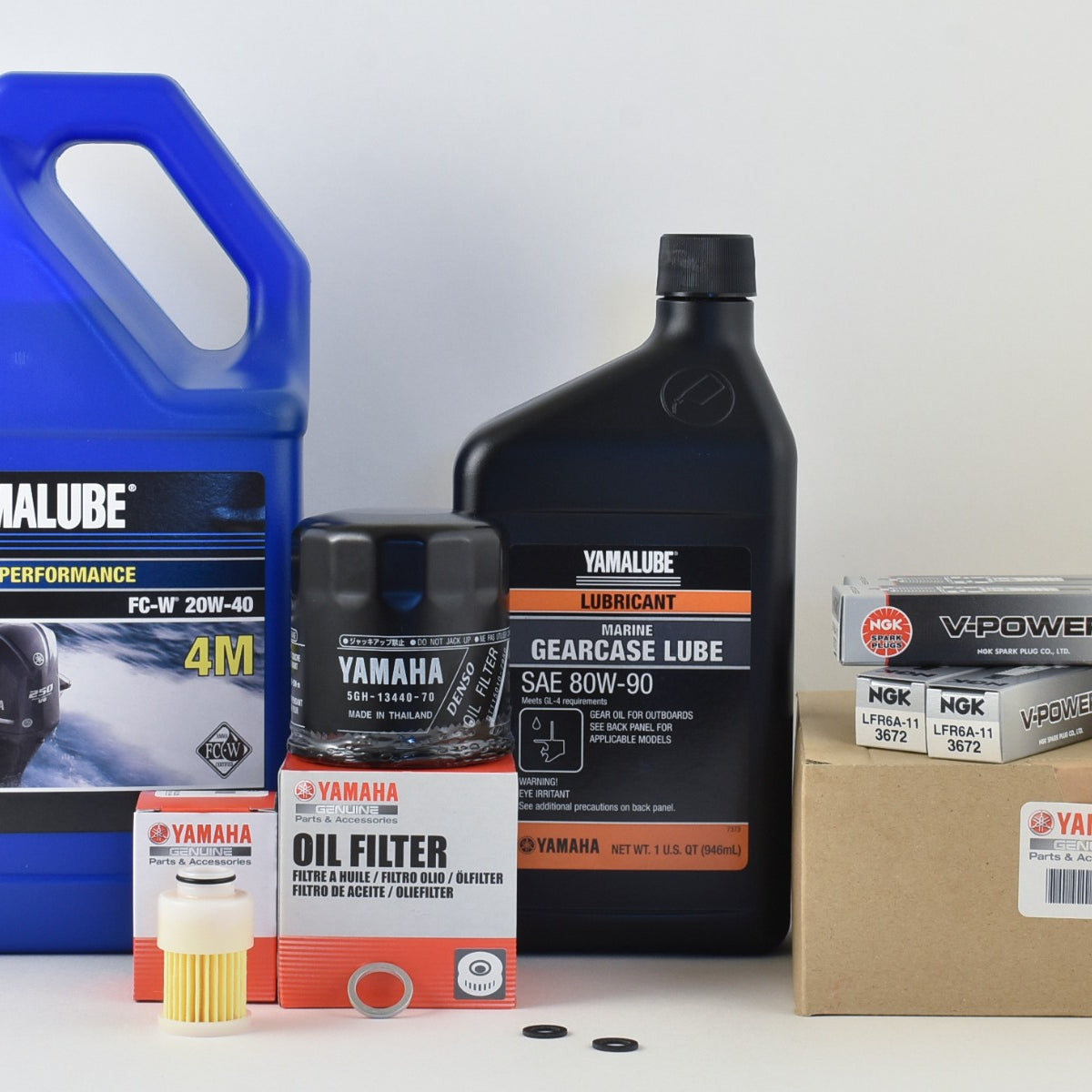Yamaha 100 Hour Service Maintenance Kit W Cooling Yamalube 20W-40 F115 ...