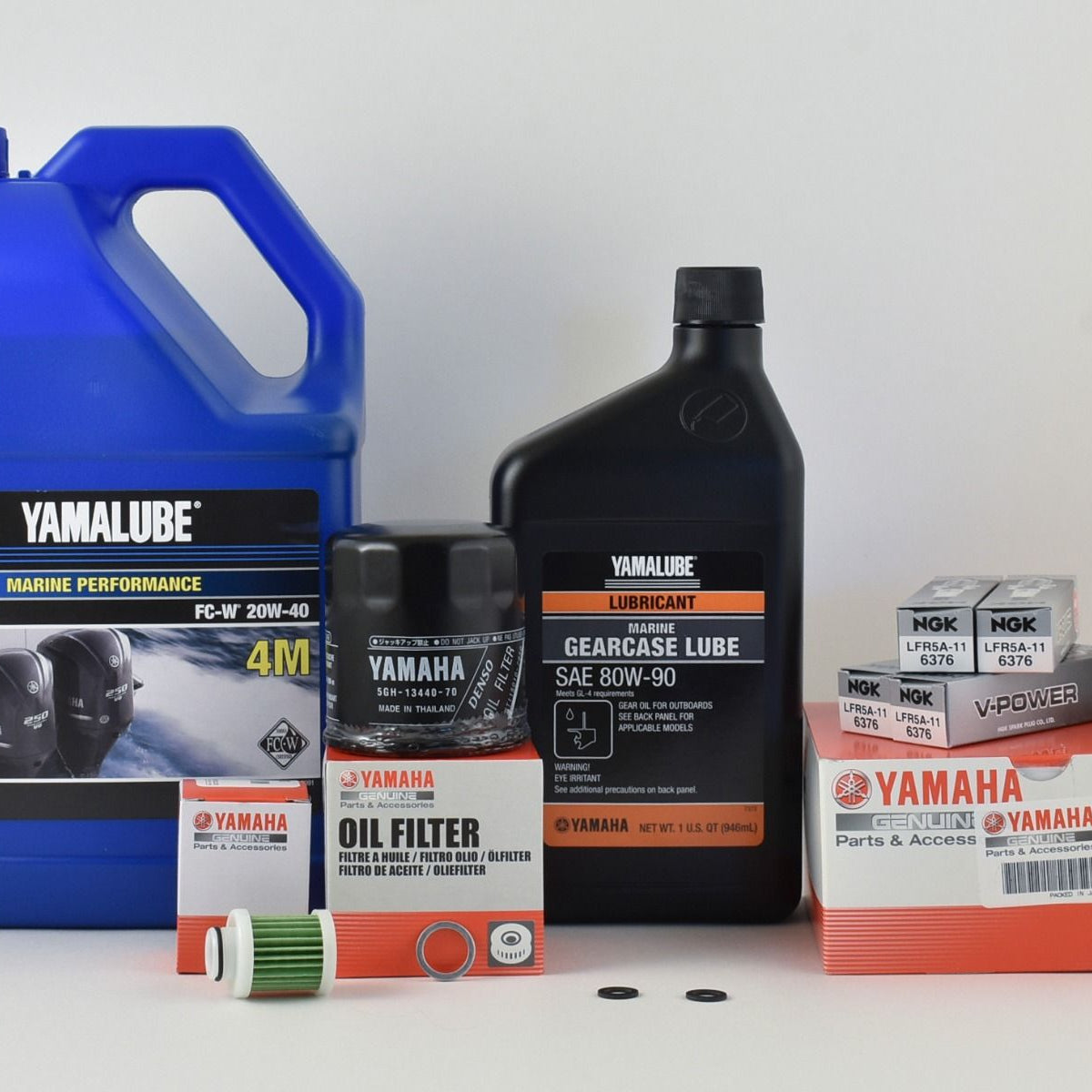 Yamaha 100 Hour Service Maintenance Kit W Cooling Yamalube 20W-40 F90A ...