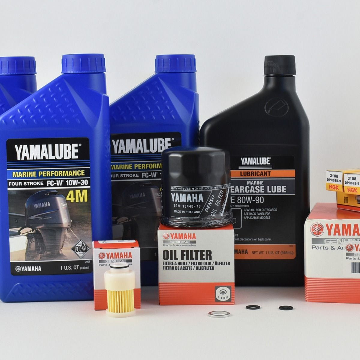 Yamaha 100 Hour Service Maintenance Kit with Cooling - Yamalube 10W-30 ...