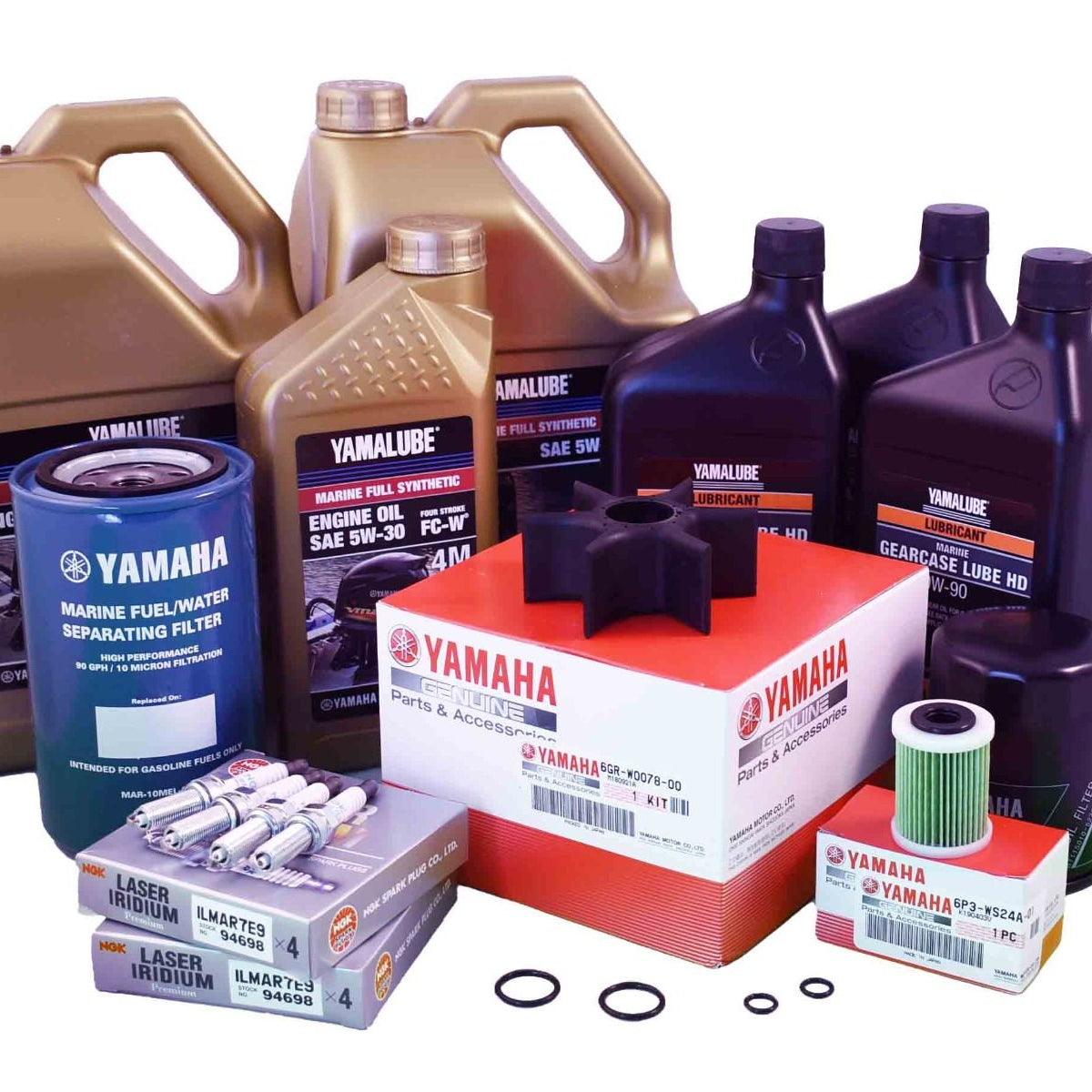 Yamaha 100 Hour Service Maintenance Kit W Cooling Yamalube 5W-30 ...
