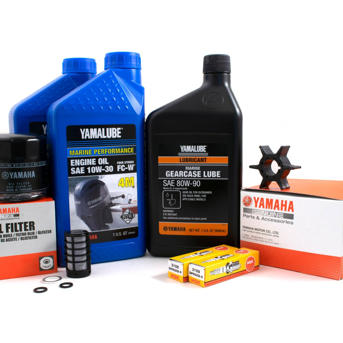 Yamaha 100 Hour Service Maintenance Kit W Cooling Yamalube 10W-30 F25A ...