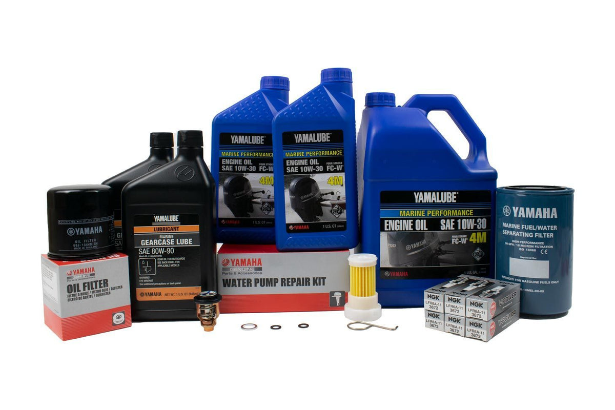 Yamaha 300 Hour Service Maintenance Kit - Yamalube 10W-30 - F250 - 200 ...