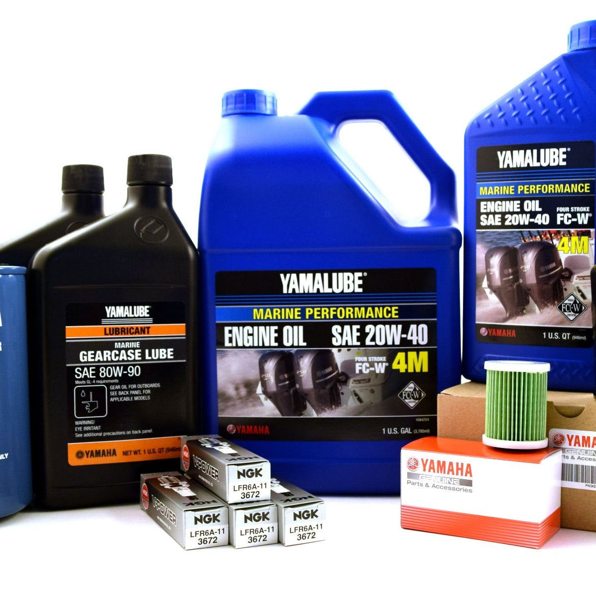 Yamaha 100 Hour Service Maintenance Kit W Cooling Yamalube 20W-40 F175 ...